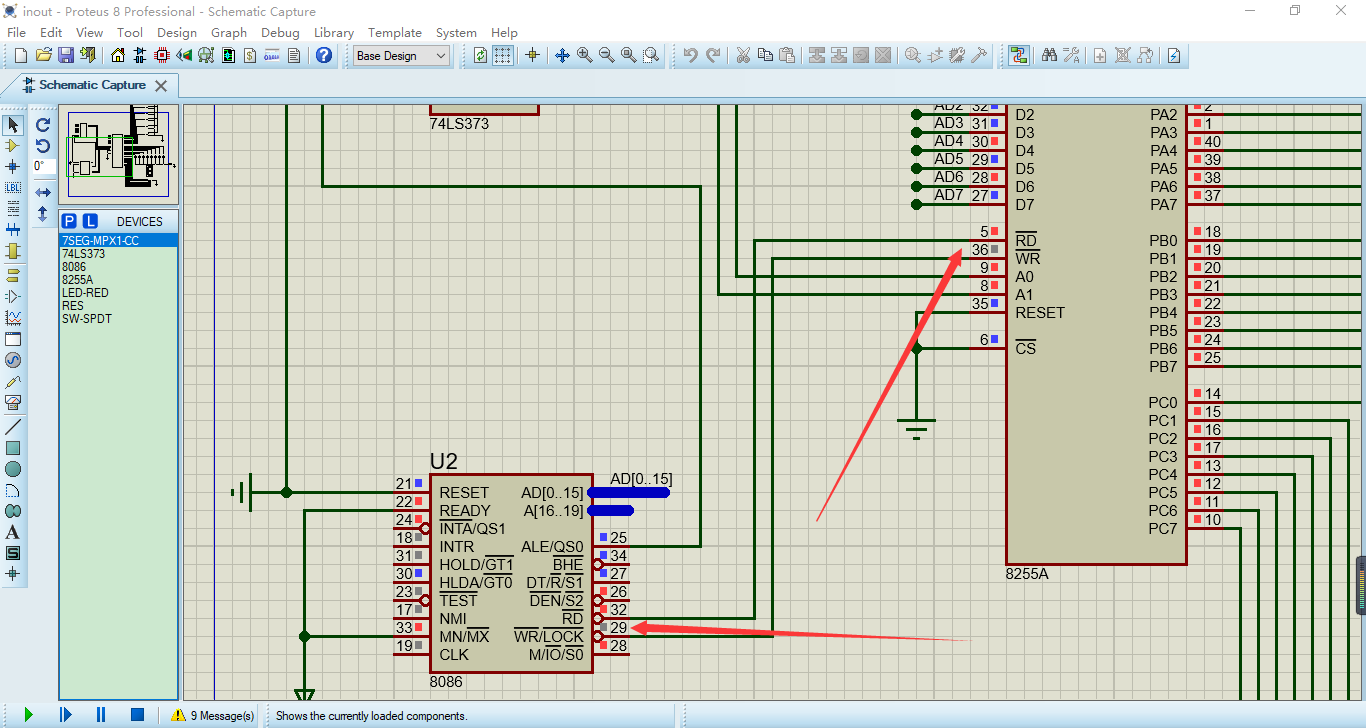 proteus运行时8086的wr始终为高阻态没工作？_配8086的时候rd和wr不亮怎么办-CSDN博客