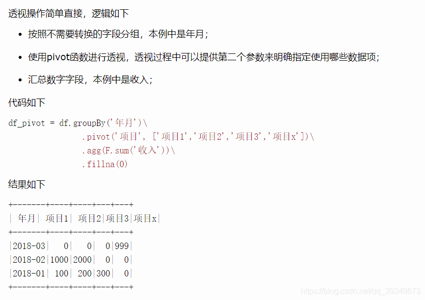 Spark实现行列转换pivot和unpivot Spark实现行列转换 Unpivot Csdn博客