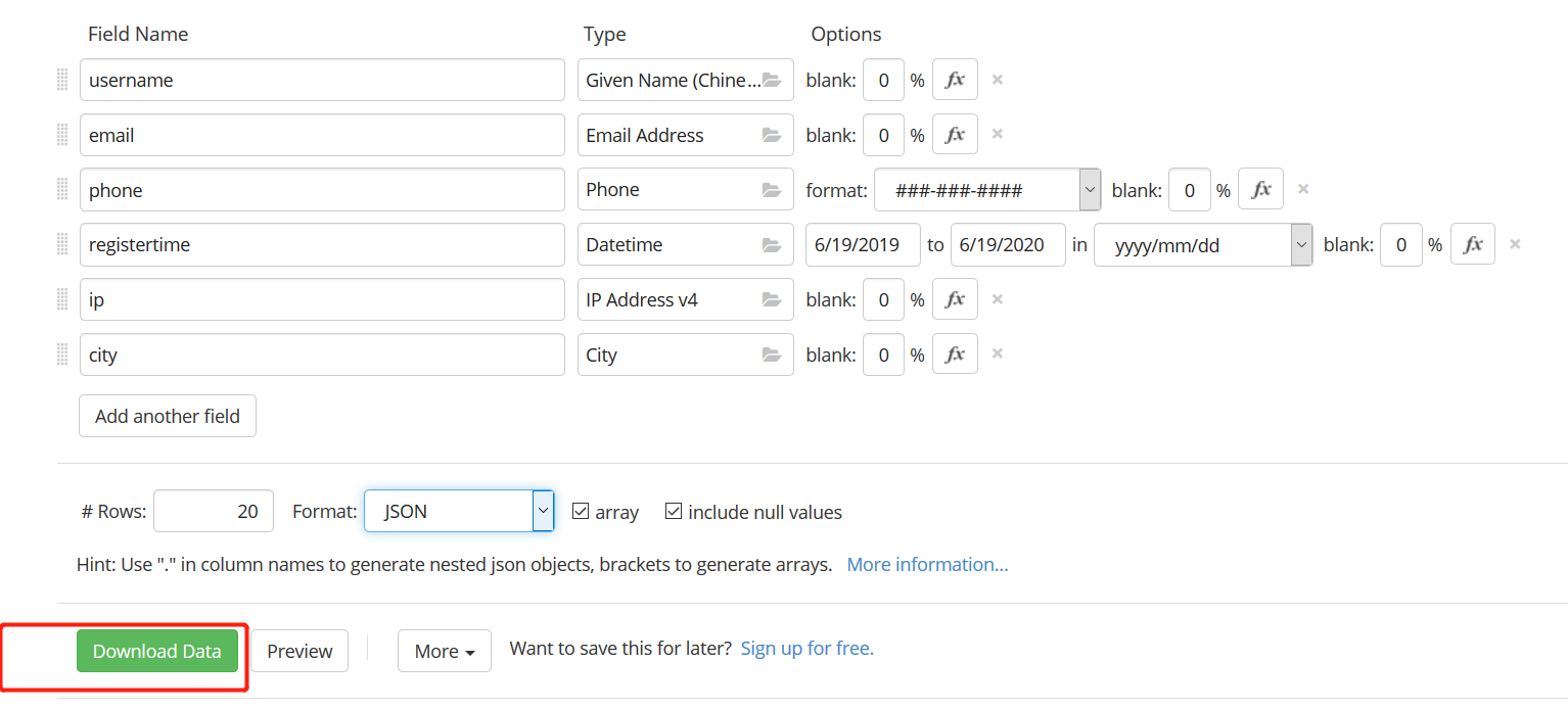 基于mockaroo快速生成随机测试数据-CSDN博客