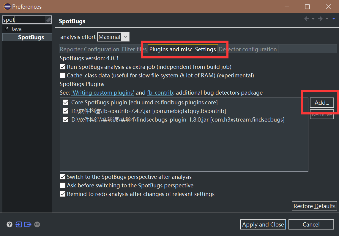 每天一个脱发小技巧 | Eclipse环境下spotbugs的安装配置和详细使用方法_eclipsspotbugs-CSDN博客