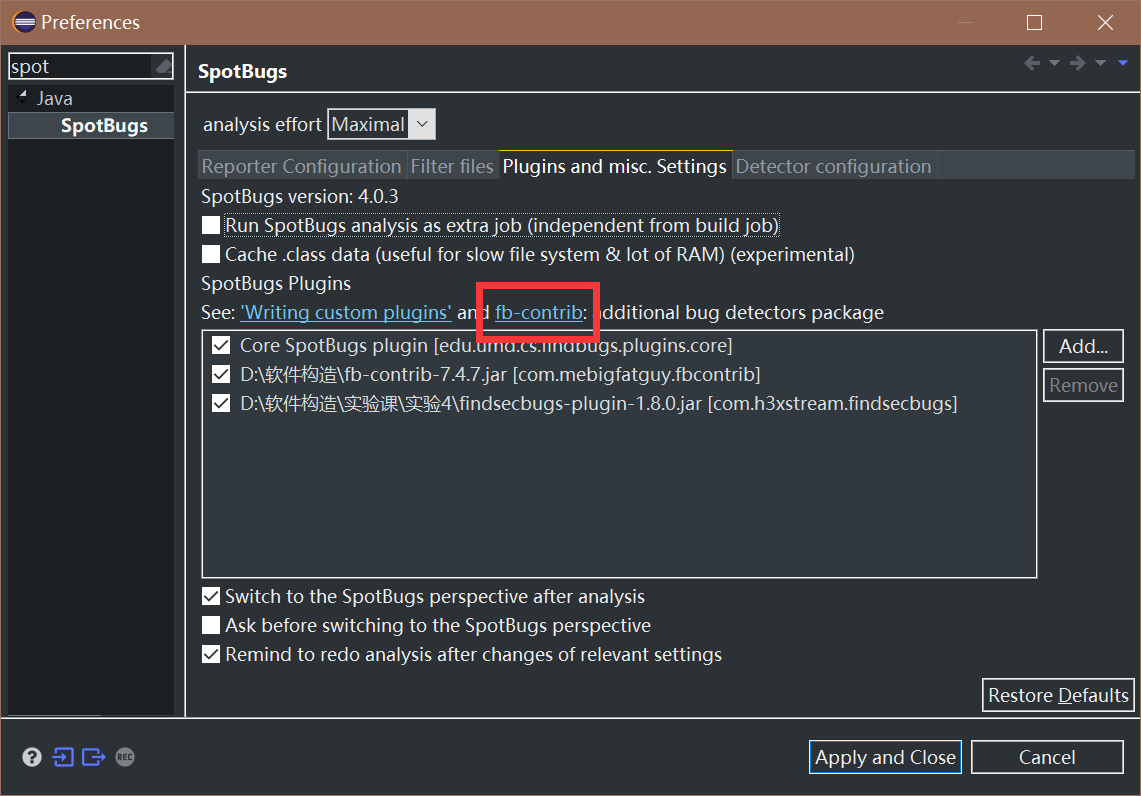 每天一个脱发小技巧 | Eclipse环境下spotbugs的安装配置和详细使用方法_eclipsspotbugs-CSDN博客
