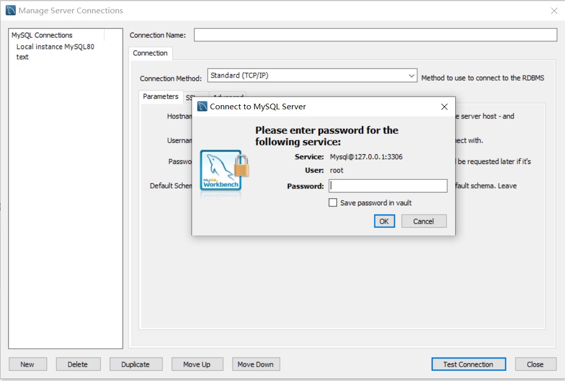 MySQL链接错误：Failed to connect to MySQL at localhost:3306 with user root_failed to connect to mysql ...