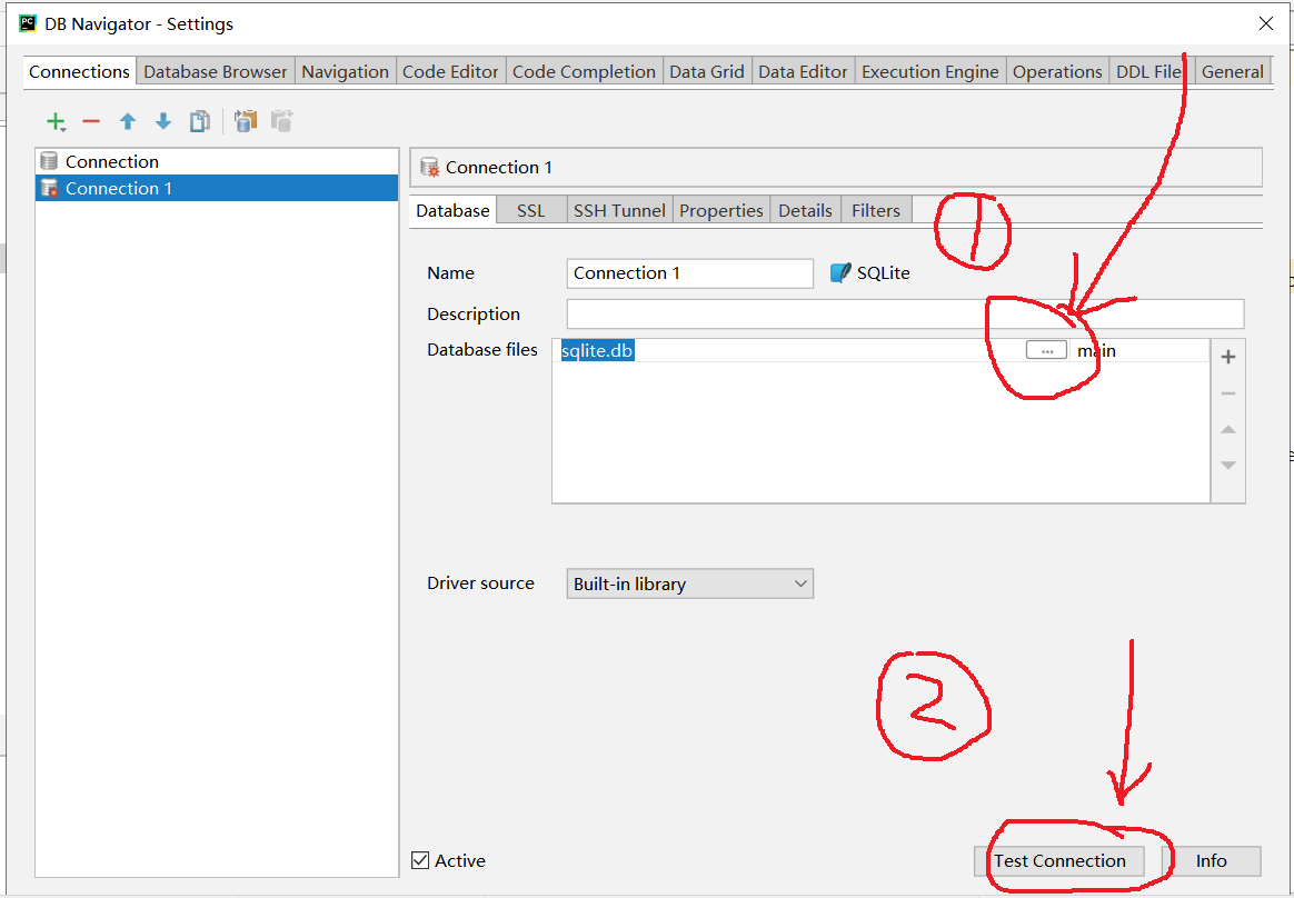 pycharm使用DB Navigator插件连接虚拟db查看db.sqlite3文件，或者用Navicat打开查看_.sqlite3什么软件打开链接-CSDN博客