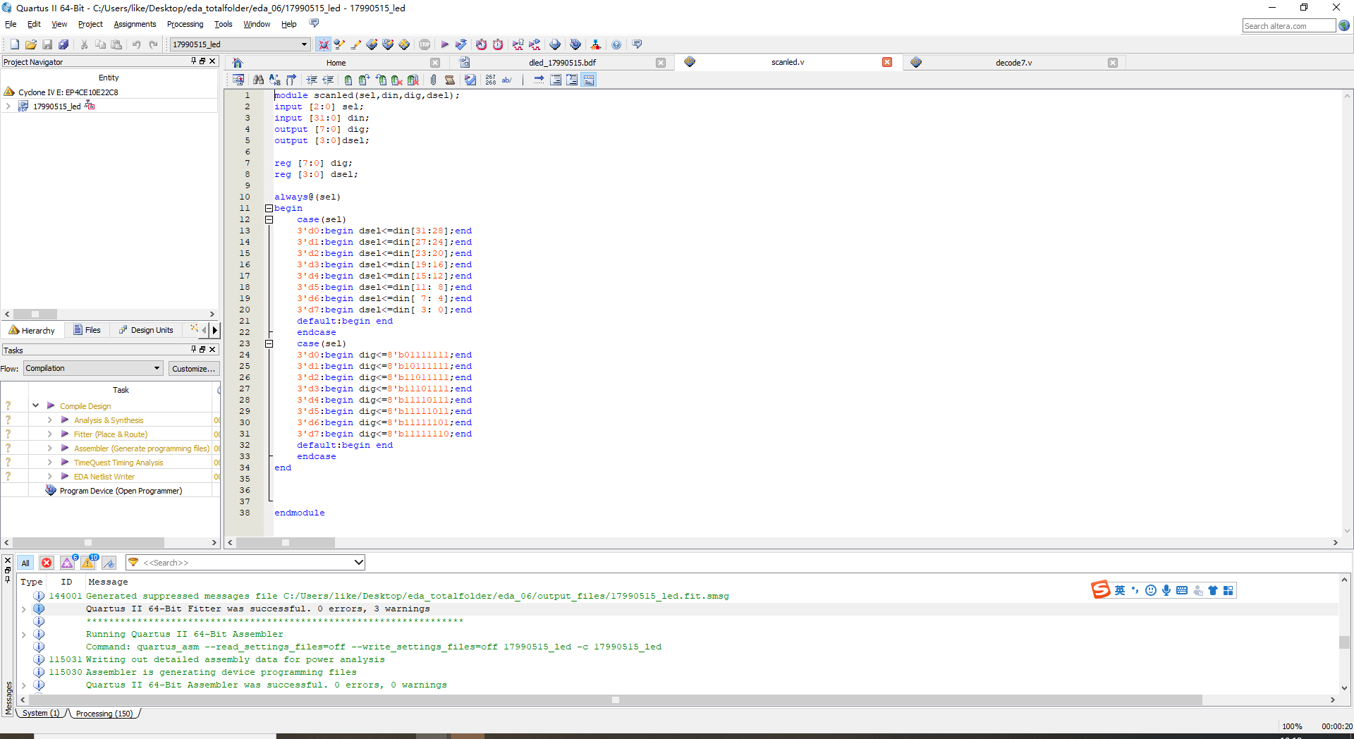 仿真报错:quartus Fpga Waveform Vwf Specified With Testbench Vector Input