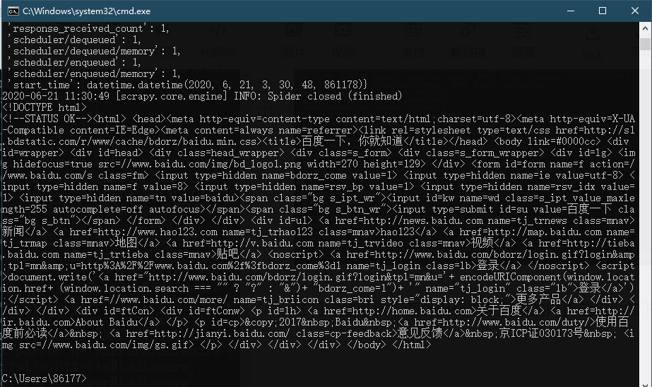 【scrapy爬虫】Scrapy安装、详细指令参数讲解及第一个项目实例_scrapymachinea-CSDN博客