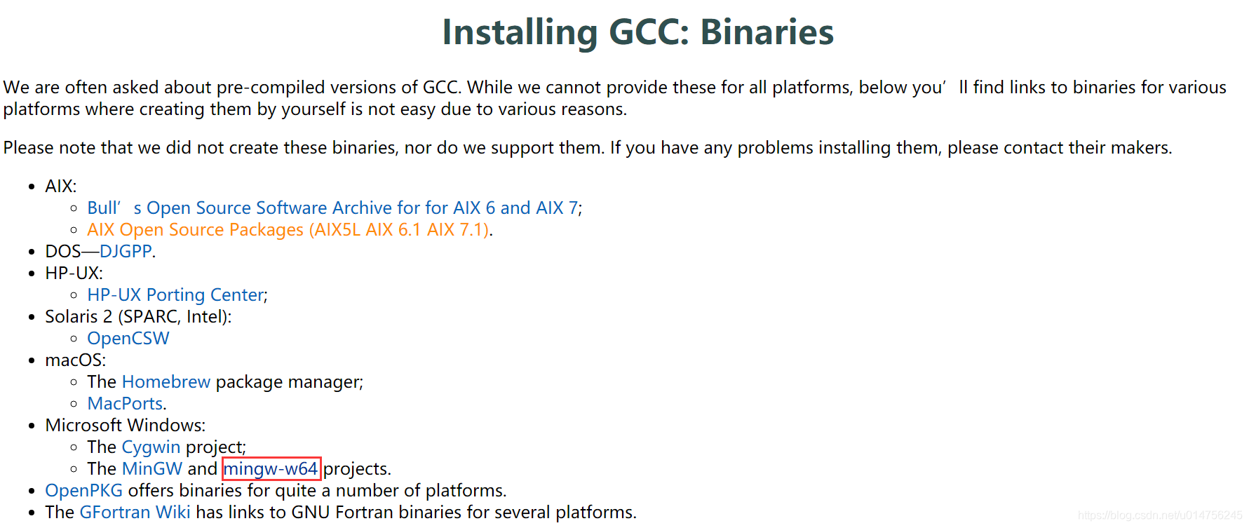 Cc编译器gcc的windows版本mingw W64安装教程mingw32 Gcc 295 Csdn博客