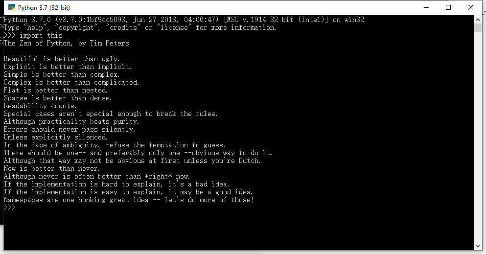 2-11 python之禅_在python终端会话中执行import this-CSDN博客