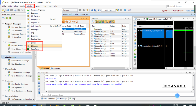 【FPGA】基于vivado的AM调制与解调（verilog）（三、软件操作篇）_vivado调制解调器-CSDN博客