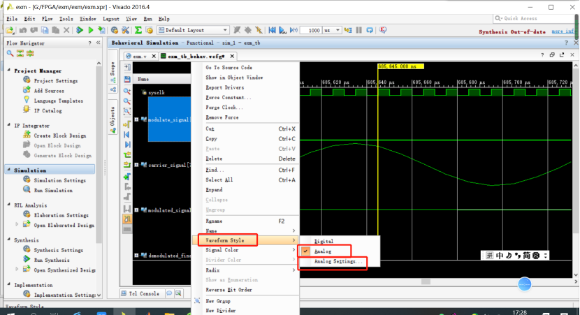【FPGA】基于vivado的AM调制与解调（verilog）（三、软件操作篇）_vivado调制解调器-CSDN博客
