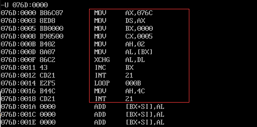 8086汇编 DEBUG命令详解_debug 反汇编并输出 .asm-CSDN博客