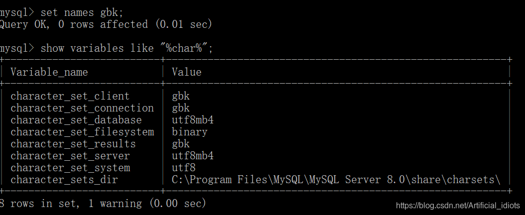 Windows中mysql无法插入或识别中文字符的问题及解决方案client Characterset Gbk Conn