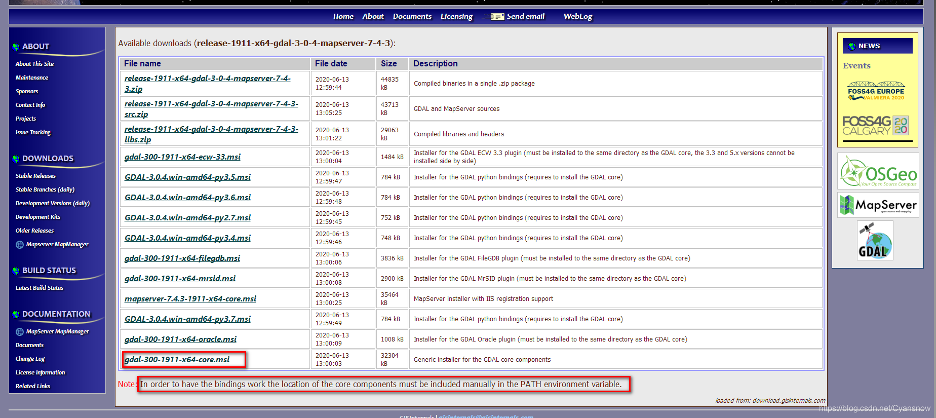 Windows环境安装配置gdal(java、python等)及maven环境下使用 Gdal 300 1911 X64 Core Msi Csdn博客