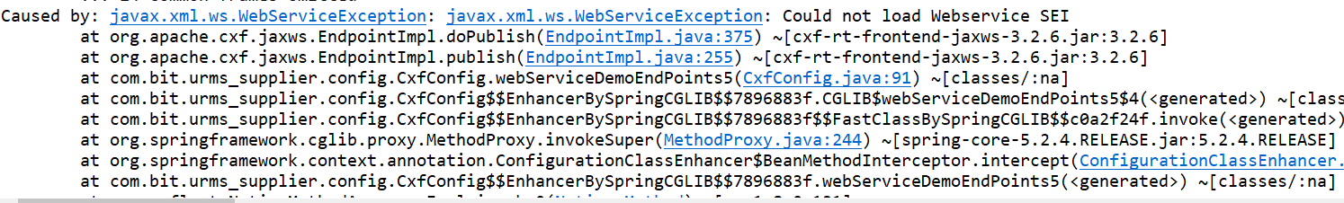 Webservice启动出现：Could not load Webservice SEI-CSDN博客