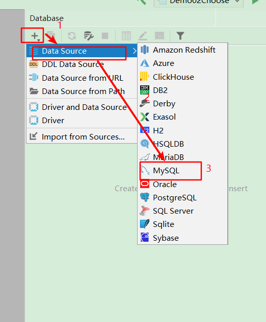 在IDEA中中导入数据库（MySQL 为例 ）_idea中mysql数据源如何导入-CSDN博客