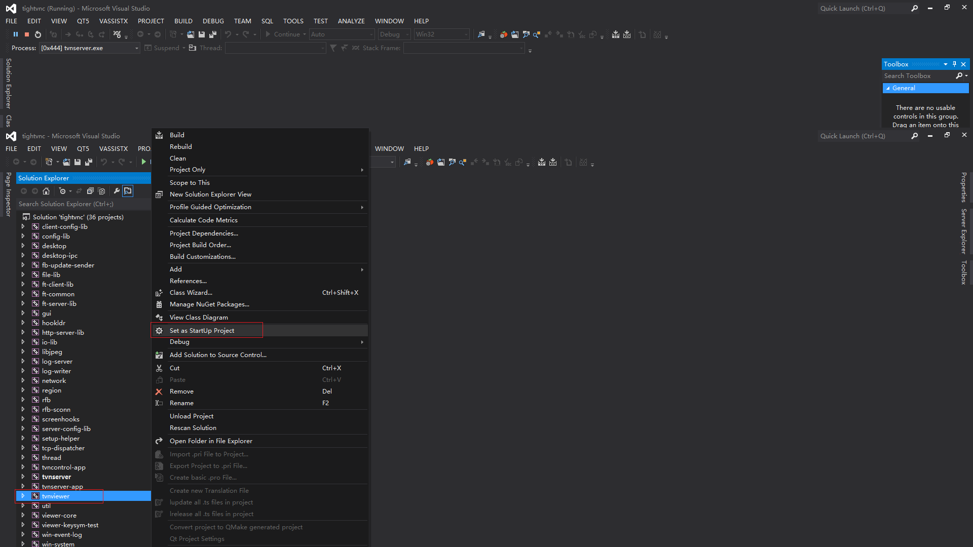 TightVNC二次开发(2) Windows下使用VS2012编译服务器端和客户端_tightvnc viewer的qt编译-CSDN博客