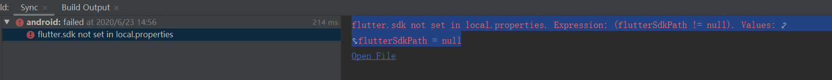 flutter第一次踩坑 flutter.sdk not set in local.properties_flutter.sdk not set in local.properties ...