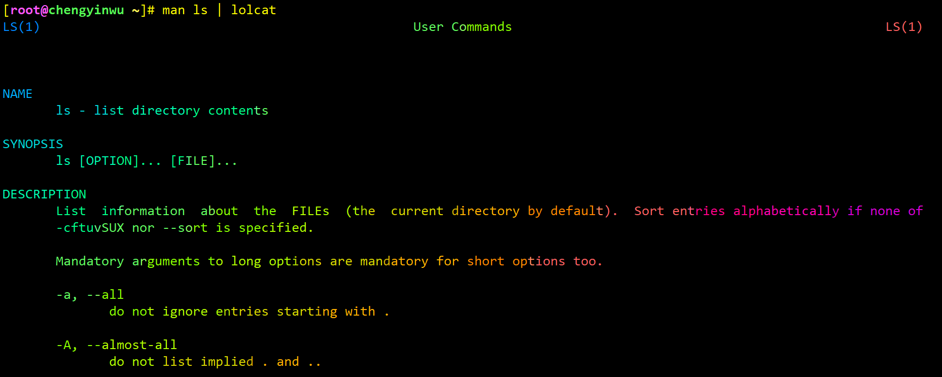 lolcat特效工具全网详解_lolcat命令详解-CSDN博客
