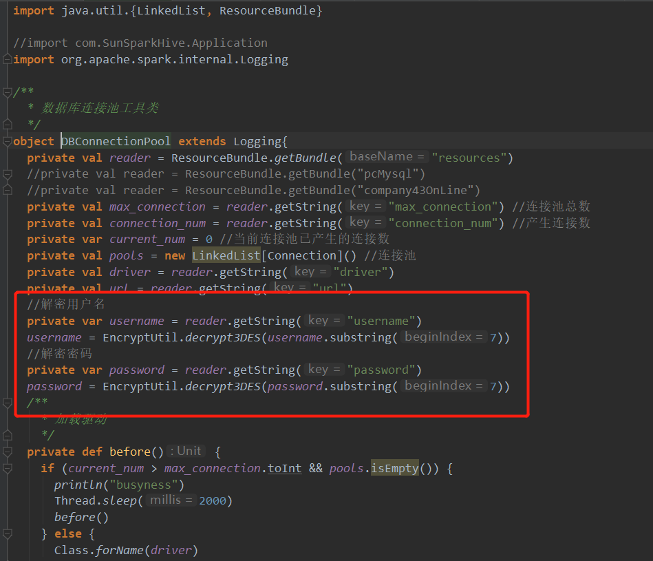 Scala版3des加密算法，用来实现对数据库配置文件的用户名密码加密。_配置文件加密 scala-CSDN博客