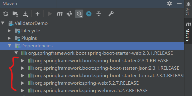 spring boot2.3.1版本导入spring-boot-starter-web没有validation校验框架的解决办法_阿正的梦工坊的博客-CSDN博客