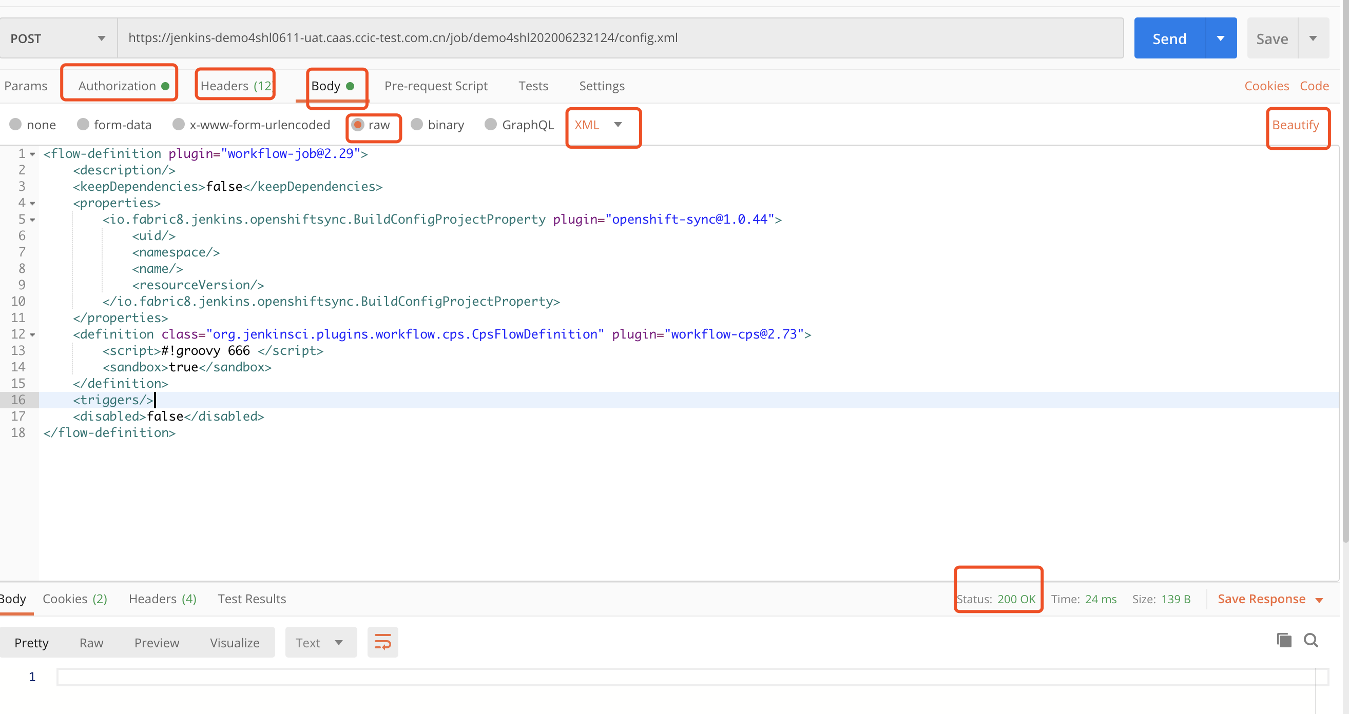官方Jenkins的REST的API createIt job，Fetch/Update job、Delete a job ...