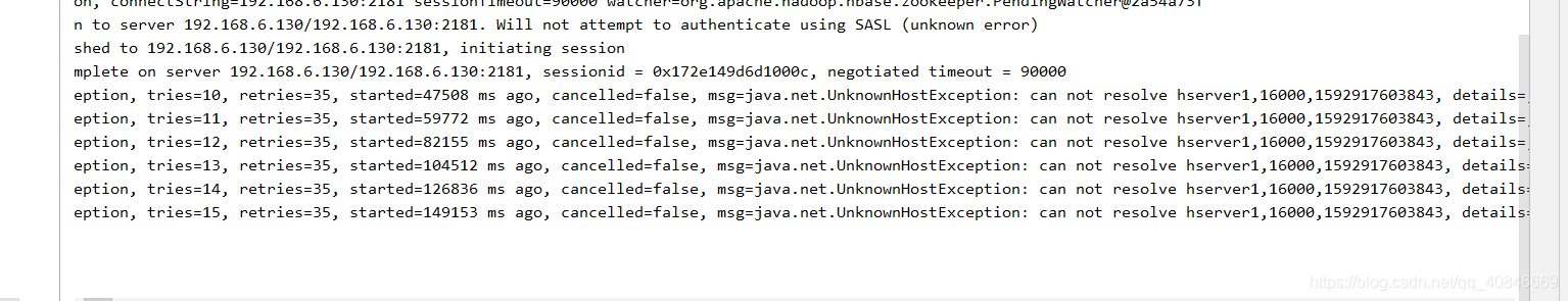 Java连接hbase连接不上报错can Not Resolvecall Exception Tries12 Retries35 Started6846 Csdn博客