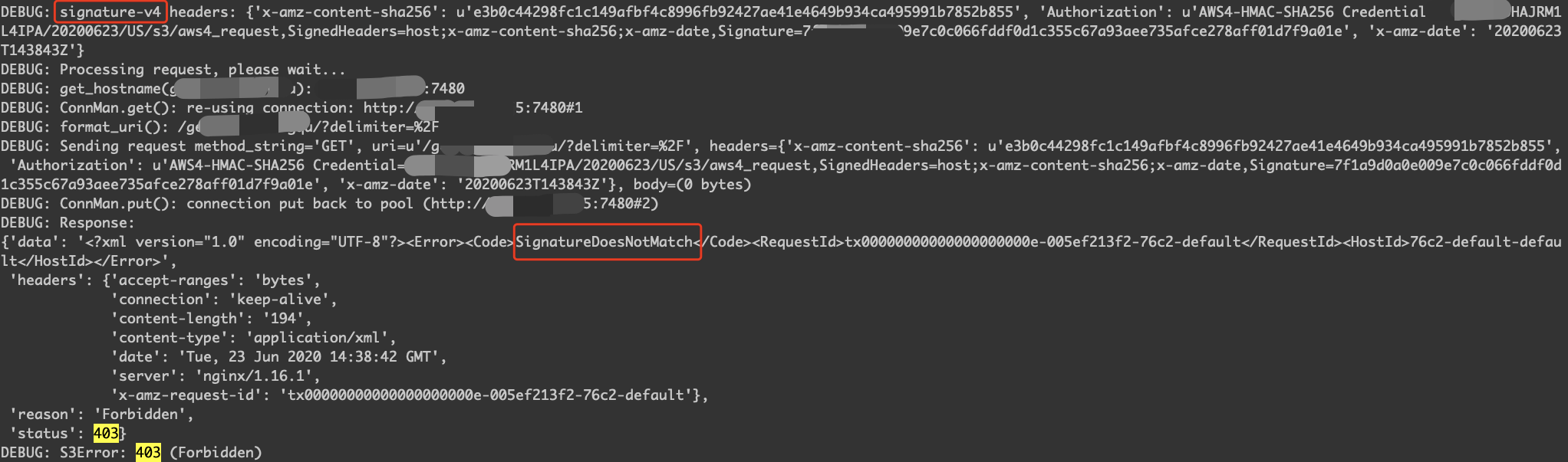 Ceph RGW配置Nginx代理出现S3Error: 403 (Forbidden)_ceph rgw 403-CSDN博客
