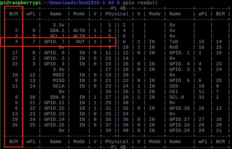 树莓派Raspberry Pi 4B BCM2835库控制GPIO_wiringpisetup: mmap (gpio) failed: operation not p-CSDN博客