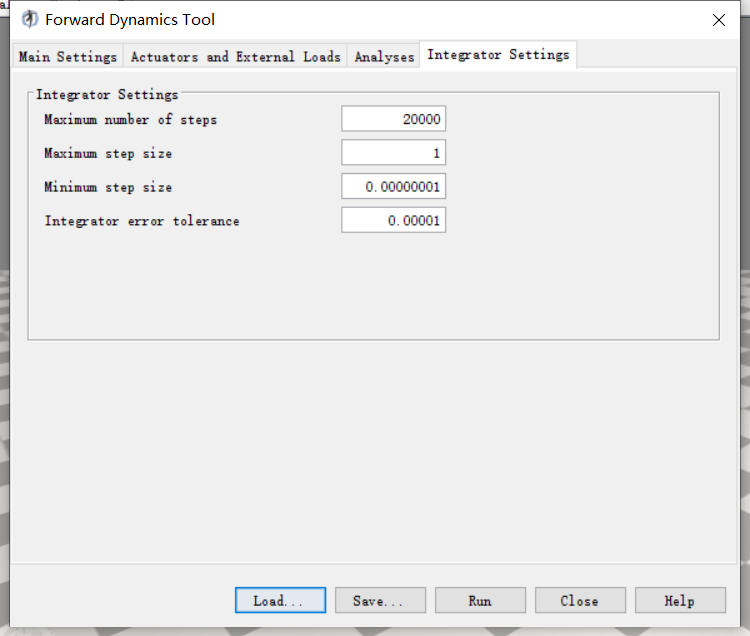 [OpenSim]Forward Dynamic Tool窗口介绍_forward dynamic simulink-CSDN博客