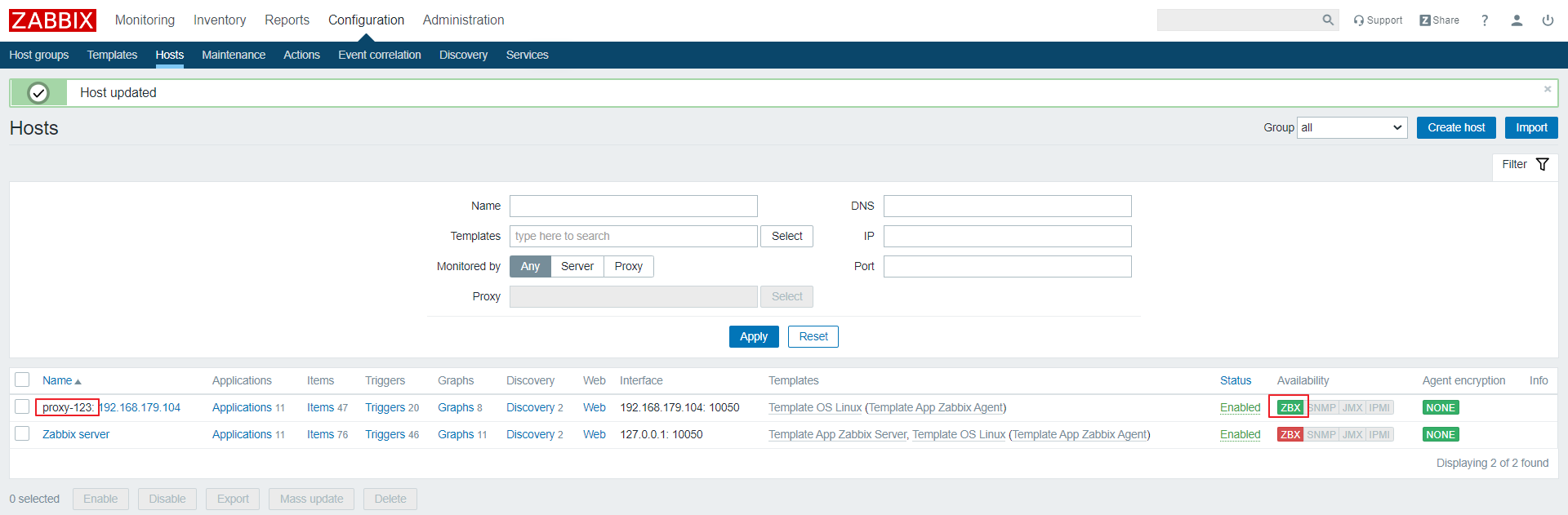 Zabbix 分布式zabbix-proxy主动模式_received configuration data from server at-CSDN博客