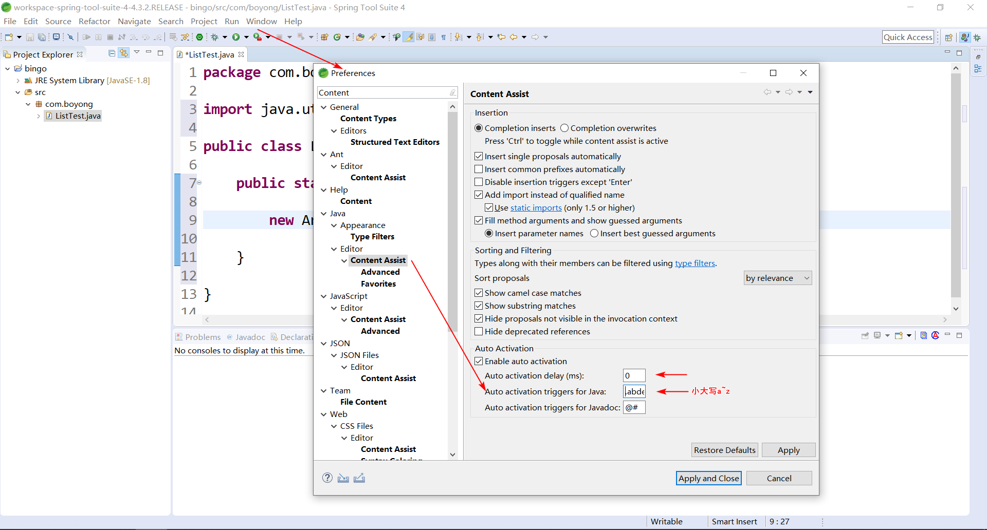 Eclipse设置自动提示, 不用每次按 alt+/(这个也是自定义快捷键)_eclipse的代码提示如何一直有而不用快捷键-CSDN博客