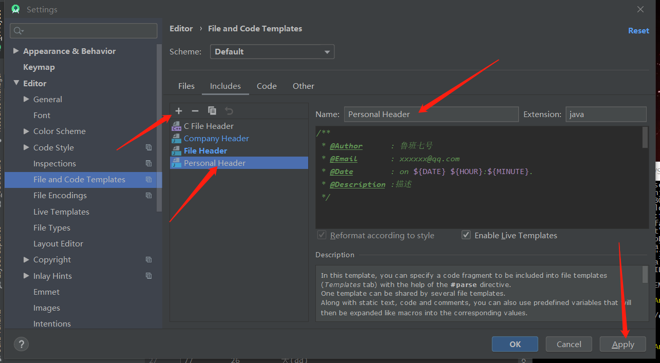 Android Stuido 类文件头部设置作者、日期等相关信息_android studio 怎么修改项目日期-CSDN博客