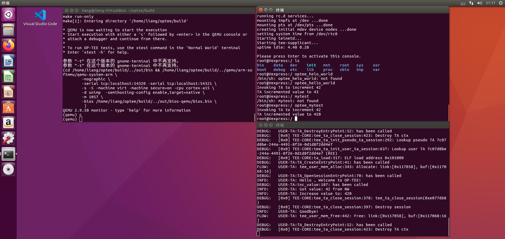 Arm TrustZone 学习 - 0.3 向 OPTEE 添加用户自己的 TA/CA_在一块arm板子怎么实现一个ca和ta-CSDN博客