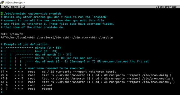 树莓派crontab定时重启等定时任务与crontab -e的区别_树莓派 增加每天凌晨30分重启一次-CSDN博客