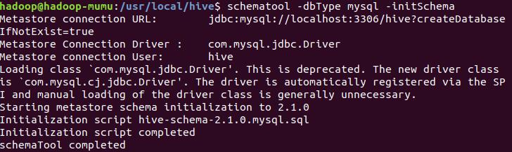 Linux打开hive出现Logging initialized using configuration in jar:file:/usr/local/hive/lib/hive-common ...