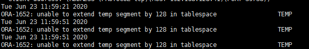 ORA-1652: unable to extend temp segment by 128 in tablespace TEMP - Programmer Sought