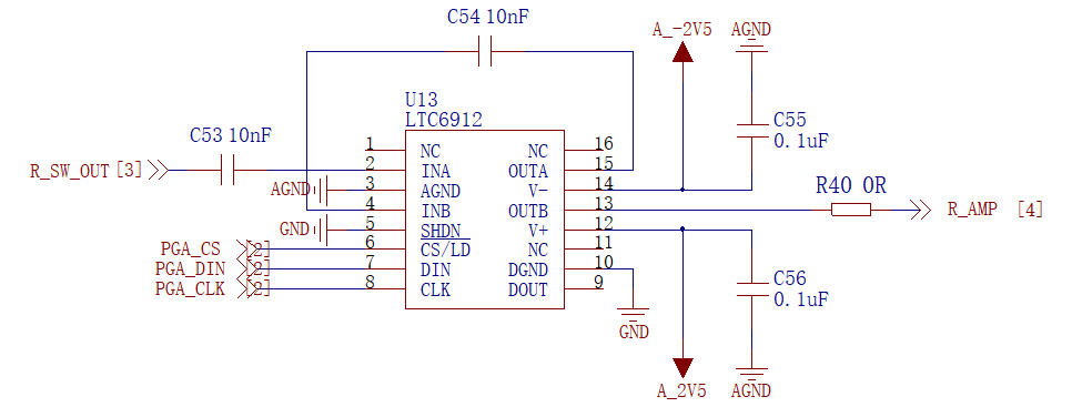 stm32驱动LTC6912程控放大器程序，PGA可编程增益放大器，可调增益运放电路_stm32控制放大器放大倍率、-CSDN博客