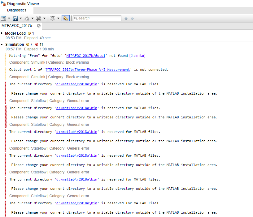 Matlabsimulink 报错the Current Directory Is Reserved For Matlab 