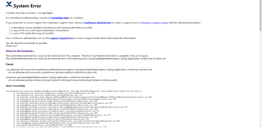 confluence 重装后无法启动_java.lang.illegalstateexception: spring applicatio-CSDN博客