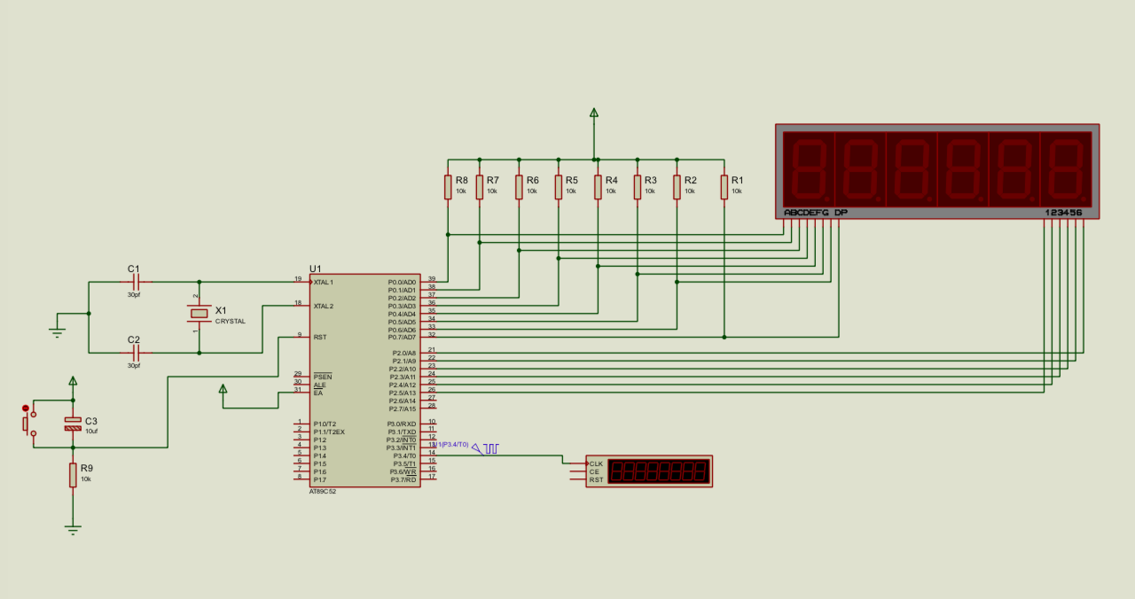 数字频率计单片机Proteus仿真_proteus将被测信号的频率在3个数码管(测量范围为1～999hz)上显示出来,每次显示的-CSDN博客