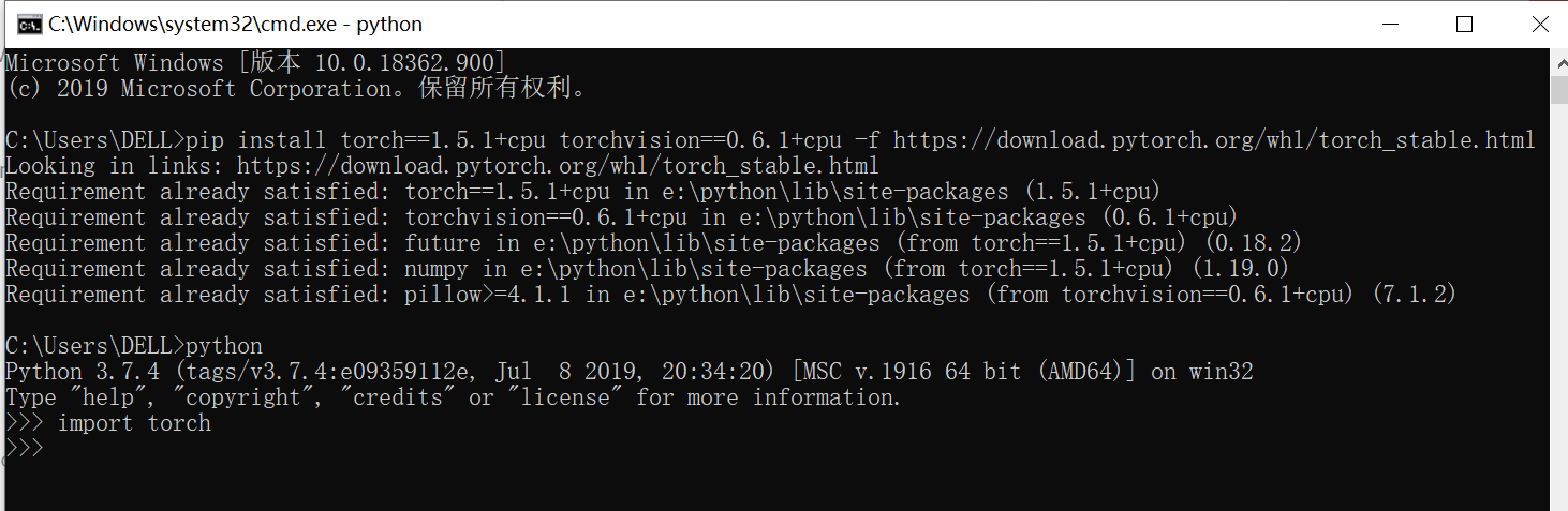 安装pytorch,以及pip安装好pytorch后在pycharm中报错后的处理办法_pytorch安装完成pycharm不识别-CSDN博客