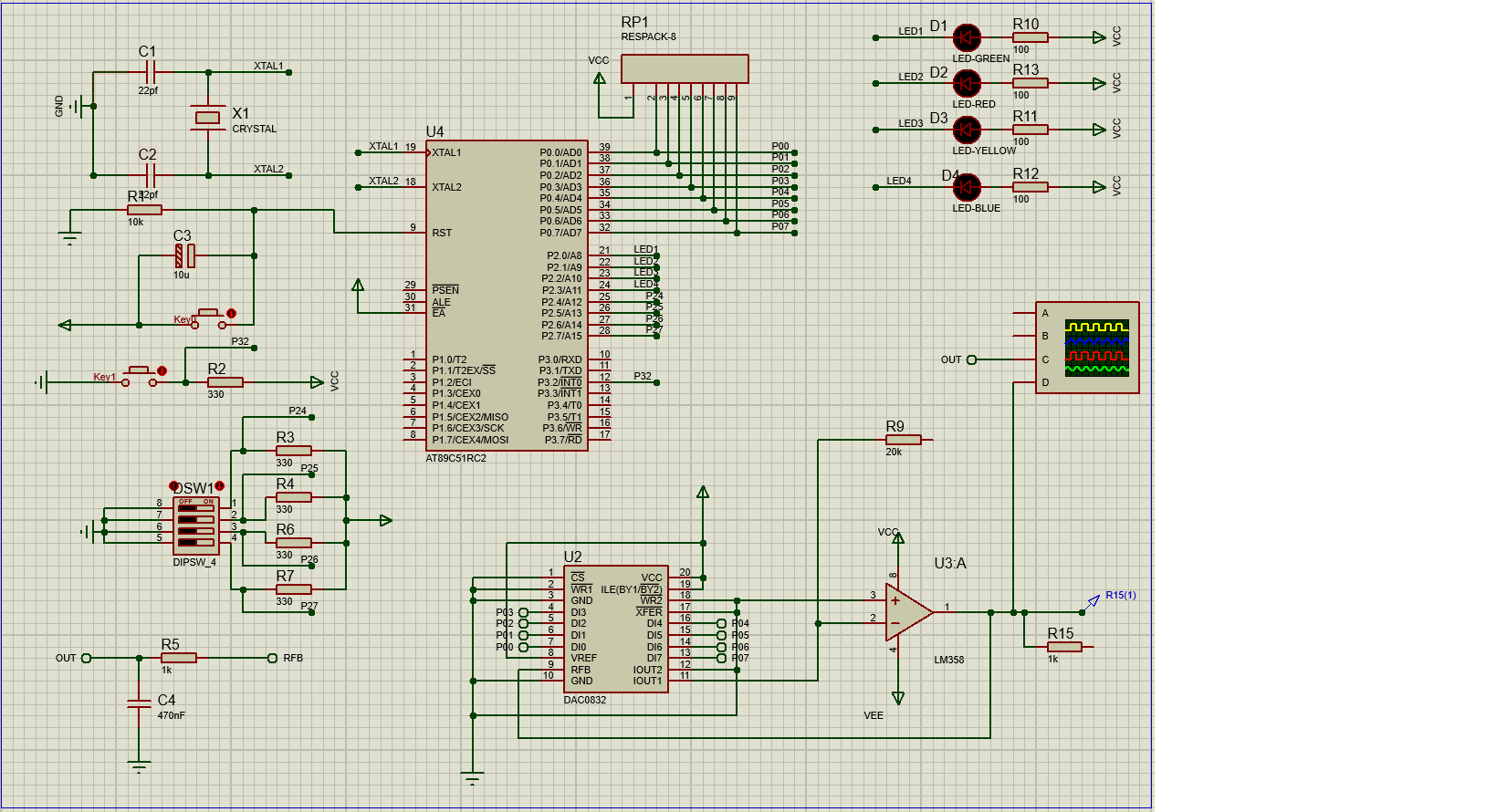 基于AT89C52单片机的函数发生器的实验总结_用at89c52代替stc89c52仿真,要注意哪些问题-CSDN博客