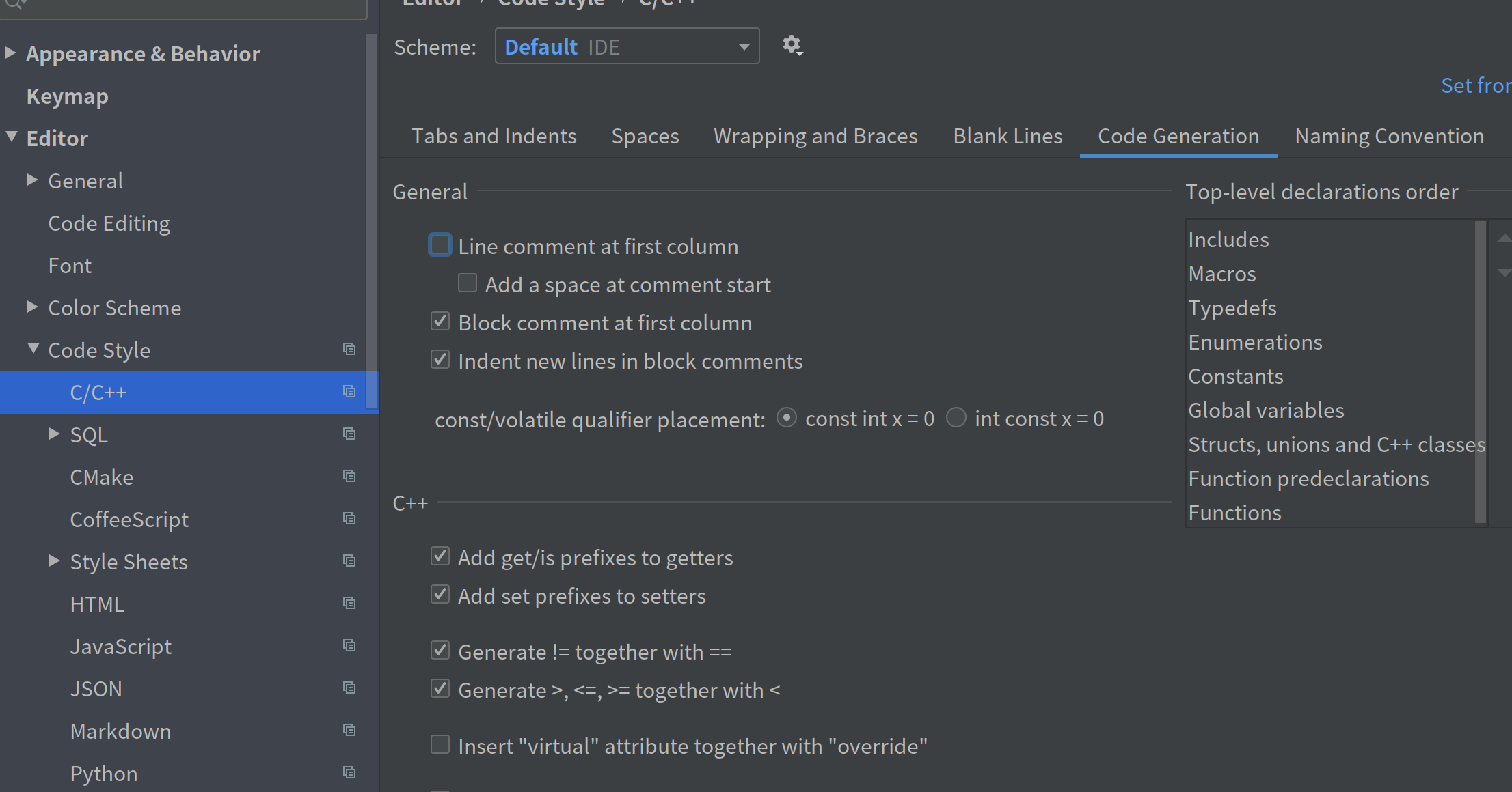 CLion 注释和上下文对齐_clion注释对齐-CSDN博客