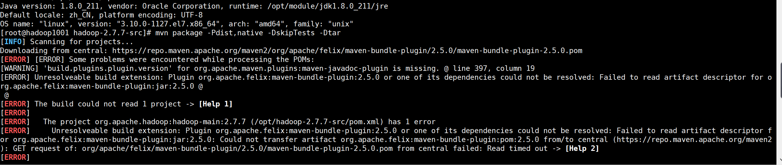 Some problems were encountered while processing the POMs - 程序员大本营