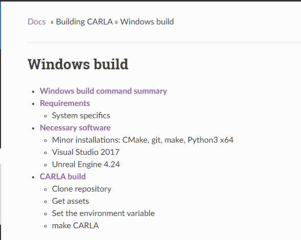 超详细的Windows下自动驾驶仿真系统Carla安装指导_carla 0.9.6 下载-CSDN博客