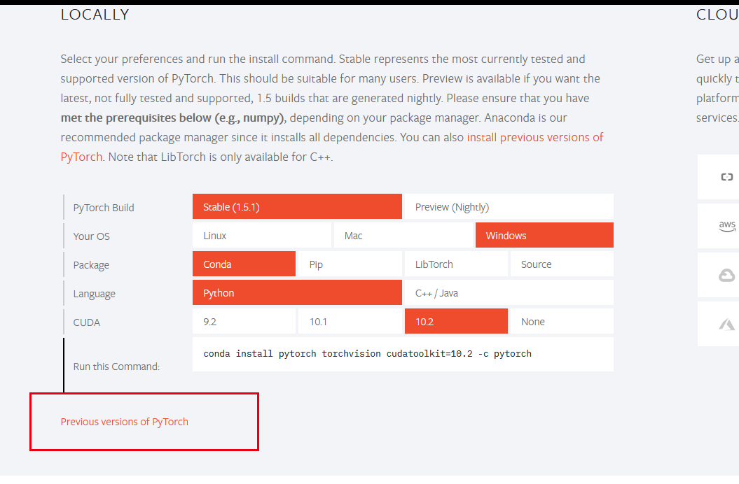 （在pytorch首页找不到对应的版本时）pytorch安装_pytorch官网上找不到cuda版本的pytorch-CSDN博客