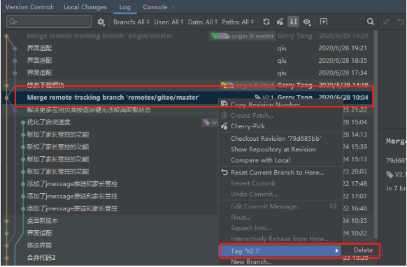 在AndroidStudio中使用Git的标记功能Tag必看_android studio git tag-CSDN博客