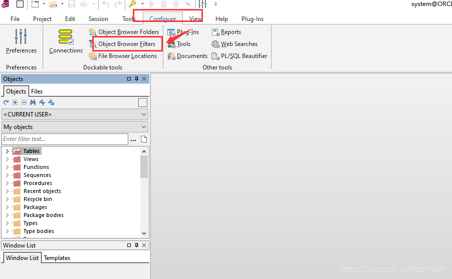Plsql中置顶table、views等以及设置默认显示my Objectsplsql怎么显示object Csdn博客