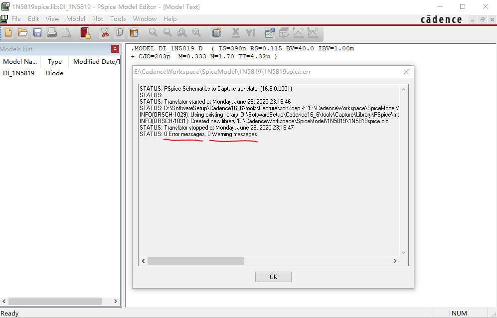 利用Cadence软件中的Model Editor工具和元器件的模型文本文件创建Spice模型-CSDN博客