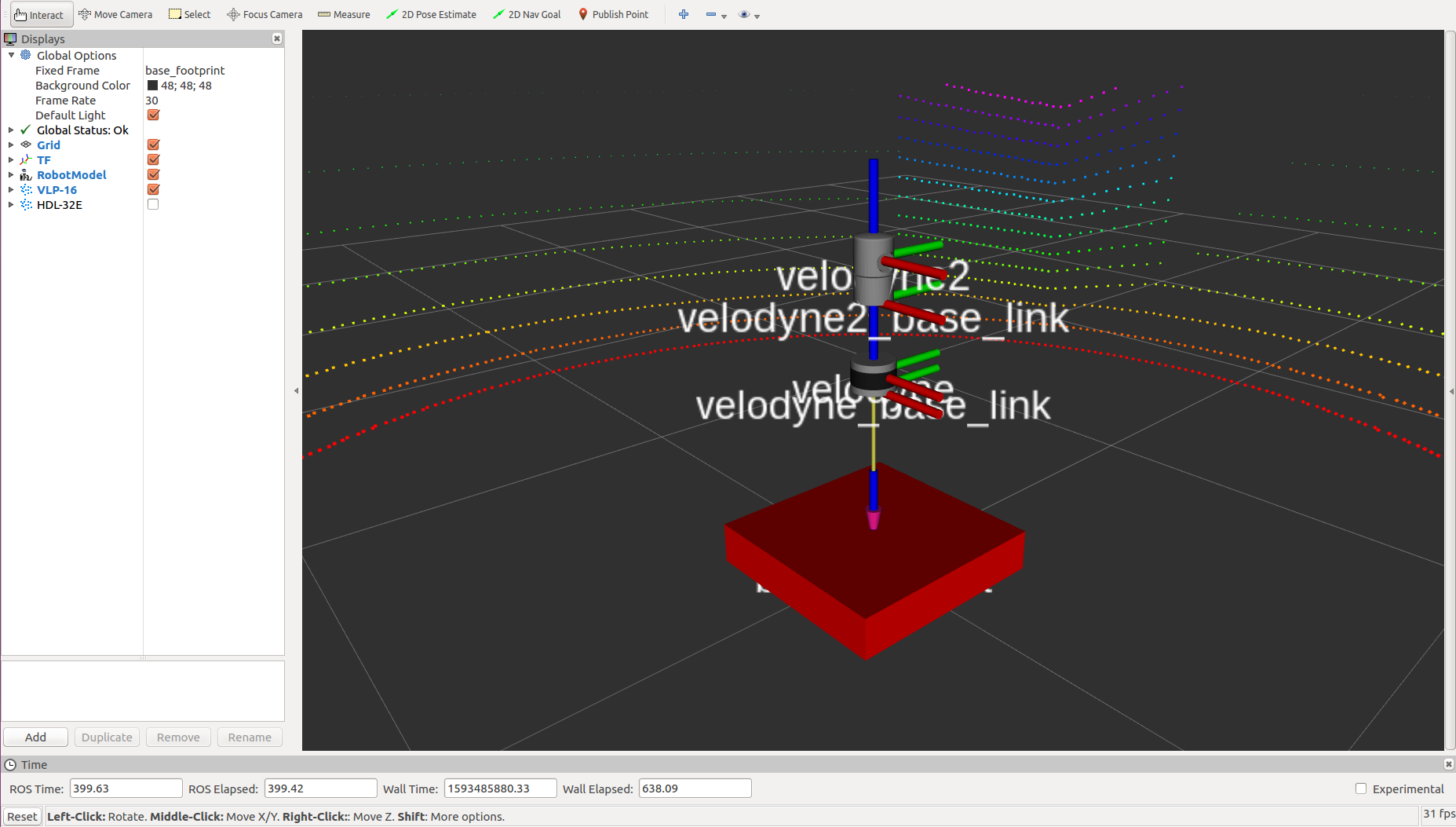 ROS and Gazebo conduct autonomous driving sensor simulation Velodyne ...